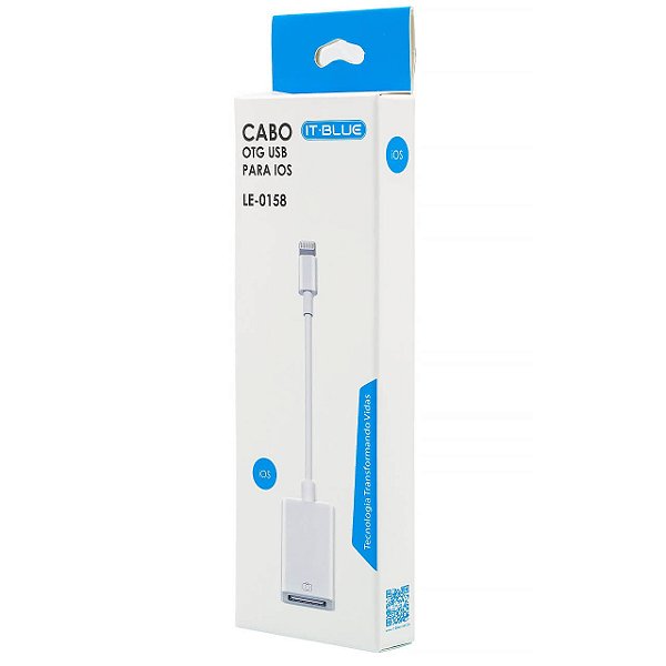 Cabo OTG USB para iOS LE0158LE: Melhor Preço! - Ion Cabos
