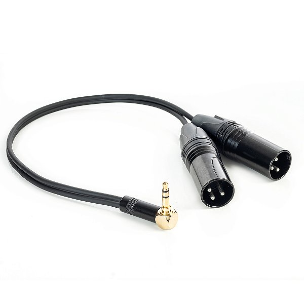 Cabo Adaptador P2 90 graus para 2 XLR macho - Ion Cabos