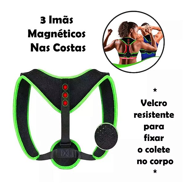 Colete Corretor De Postura Ortopédico Coluna Lombar Unissex Ajustável ...