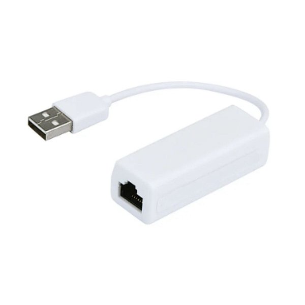 Adaptador de rede USB RJ45 fêmea Com Extensor - Crystal Informática