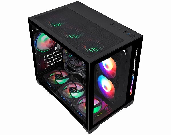Gabinete Gamer K-mex Space X Open Frame CG-412A - Crystal Informática