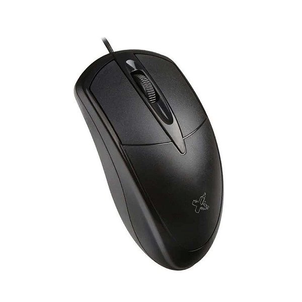 Mouse Universitário Com Fio 1200 DPI Preto USB 2.0 - Crystal Informática