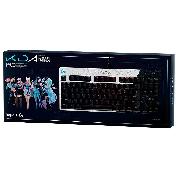 Teclado Mecânico Gamer Logitech KDA PRO GX Brown US - 920-010074 - GK ...