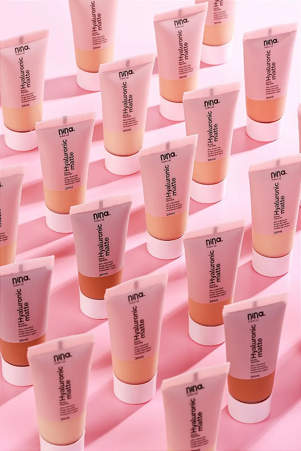 Base Liquida Hyaluronic Matte - NINA MAKEUP - Favorita - Loja de Maquiagem