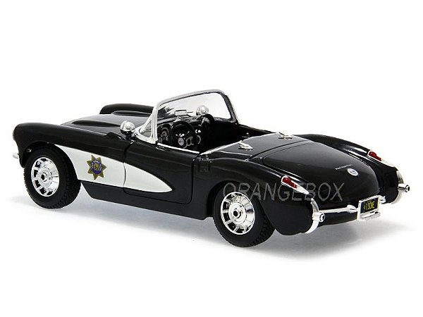 Chevrolet Corvette 1957 Highway Patrol Maisto 1:18 - 19 anos! Loja on ...