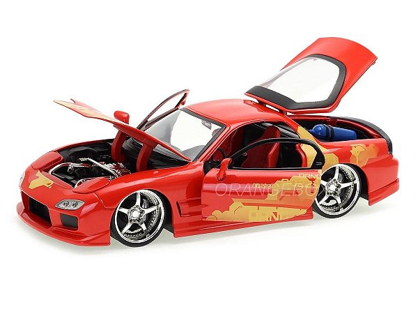 Orange JLS Mazda RX-7 Velozes e Furiosos Fast and Furious Jada Toys 1: ...