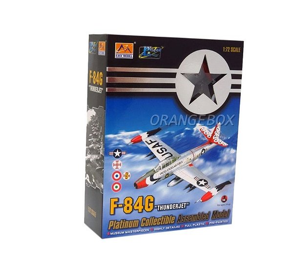 Avião F-84G 10-RE Thunderjet Portugal Air Force Easy Model 1:72 - 19 ...