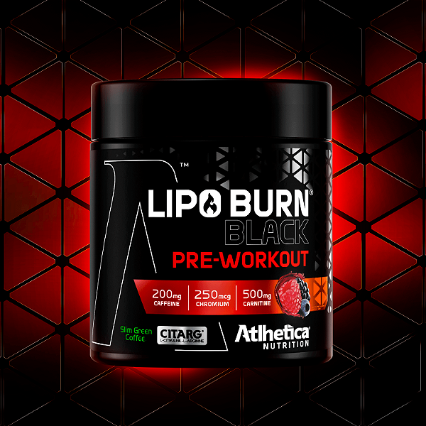 Lipo Burn Black Thermogenic Pre Workout (200g) Atlhetica Nutrition ...