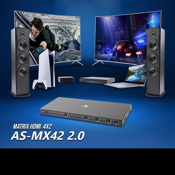 Matrix de vídeo HDMI 4x2 ALL SYNC AS-MX42 2.0 4K 60Hz ARC - ELETROHALEN ...