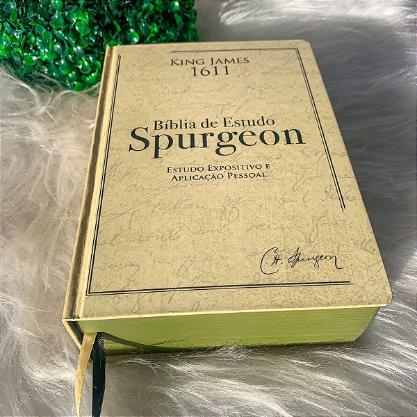 Biblia de Estudo Spurgeon - King James 1611 - Bege - Leitor Gospel ...