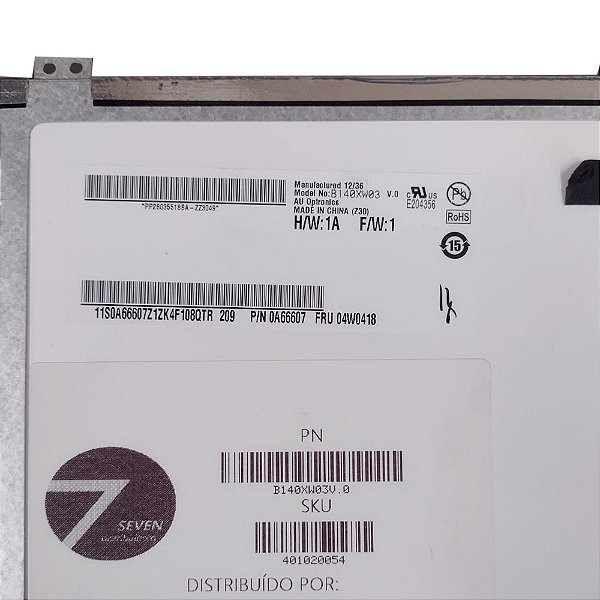 Tela Para Notebook 14" Hd 40 Pinos B140xw03 V.0 - Seven Distribuidora ...