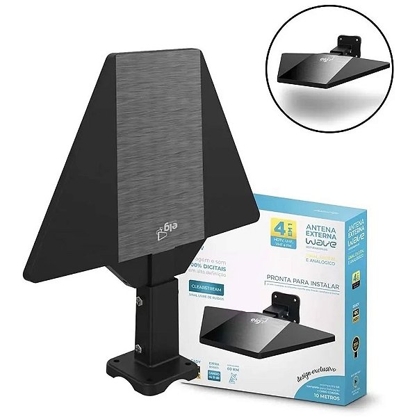 Antena Digital Externa Com Cabo 10m Wave Alcance 60km Hdtvex800plus ELG ...