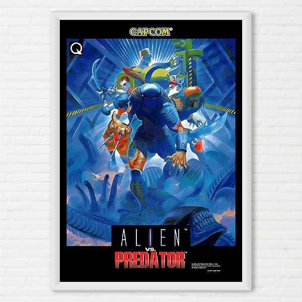 Quadro Alien vs Predator - Pôster Arcade Capcom - Final Frame Quadros ...