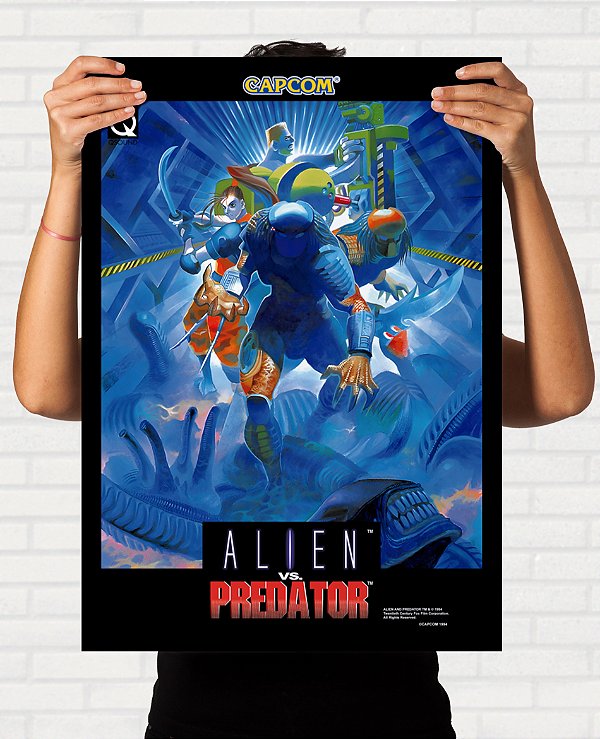 Quadro Alien vs Predator - Pôster Arcade Capcom - Final Frame Quadros ...
