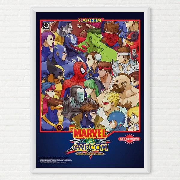 Quadro Marvel vs Capcom - Arcade Pôster Capcom Americano - Final Frame ...