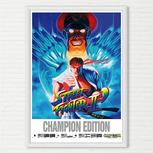 Poster Street Fighter 2 Champion Edition - Pôster Arcade Capcom - Final ...