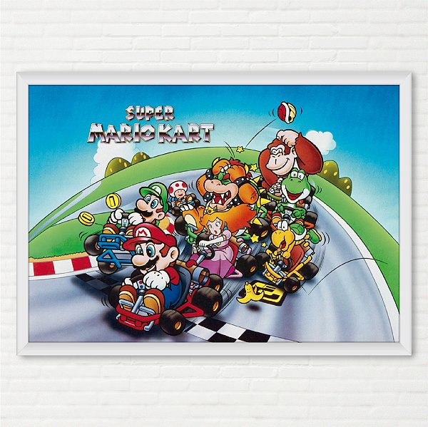 Quadro Super Mario Kart Pôster - Super Nintendo - Final Frame Quadros ...