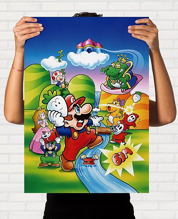 Quadro Super Mario 2 USA Pôster - Famicom (NES) - Final Frame Quadros ...