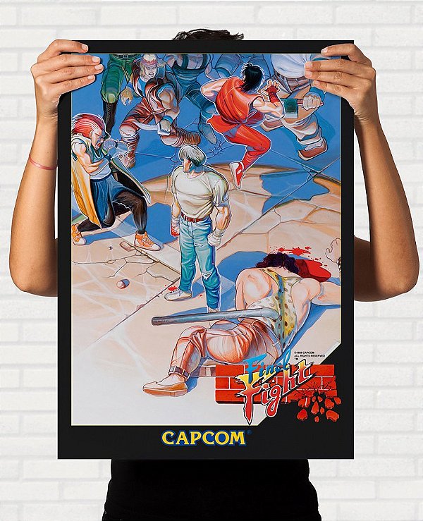 Quadro Final Fight - Pôster Arcade Capcom - Final Frame Quadros Decorativos