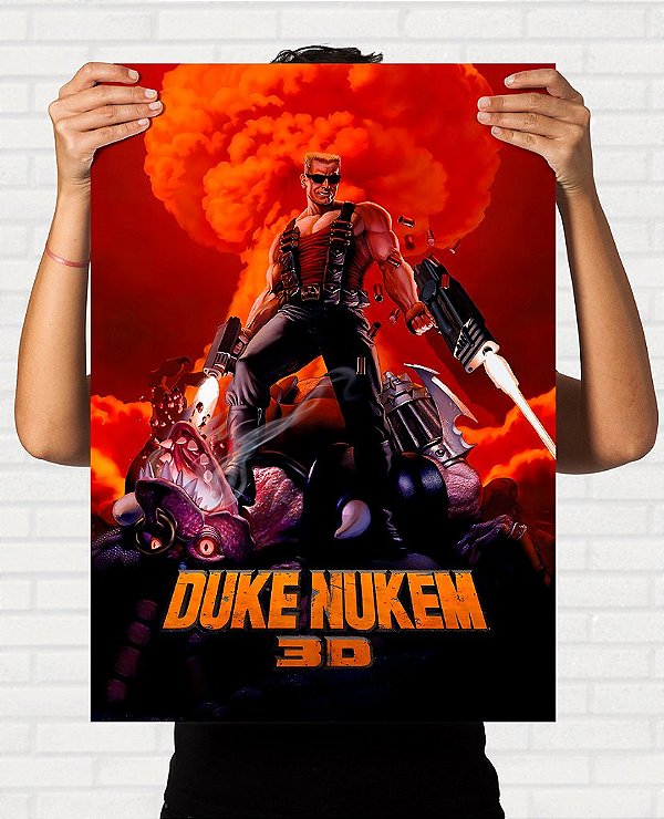 Quadro Duke Nukem 3D 1996 Pôster - PC - Final Frame Quadros Decorativos