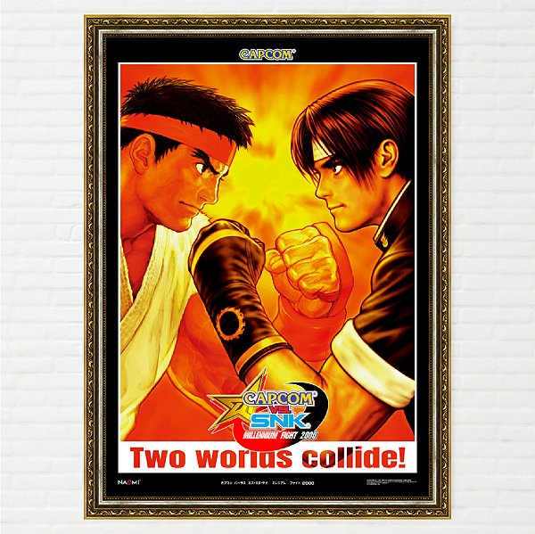 Quadro Capcom vs SNK Arcade Pôster - Ryu e Kyo - Final Frame Quadros ...