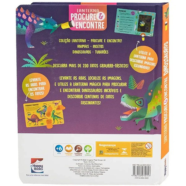 Livro Lanterna - Procure e encontre! Dinossauros - Happy Books - Casa ...