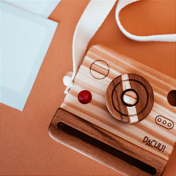 Camera Fotografica POLAROID de madeira - Pachu Design - Casa do ...