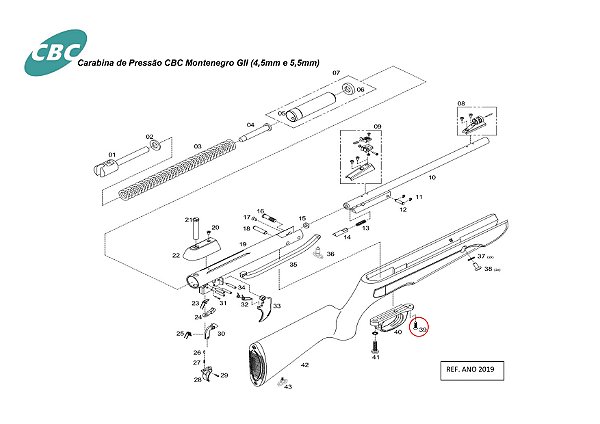 Parafuso Dianteiro do Guarda Mato CBC Standard GII | Nitro - Aquaripesca