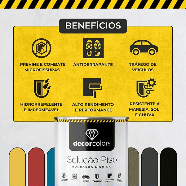 Tinta Borracha Líquida Piso 18L Cinza Escuro Decor Colors - Decor ...