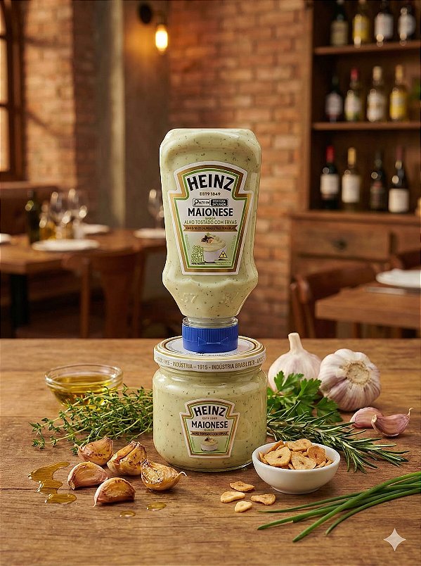 MAIONESE ALHO C/ ERVAS HEINZ FP 215G - Emporio Hemmer