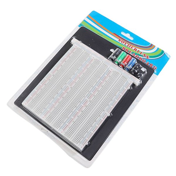 Protoboard 2390 pontos + base metálica com bornes - Eletrônica Fácil Educacional