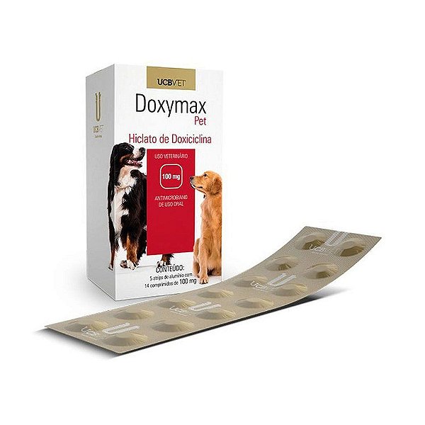 Doxymax 100 Mg Com 14 Comprimidos - UCBVet - Kajavet Farmácia Veterinária