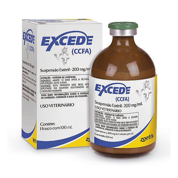 Excede 200 Mg 100 mL - Zoetis - Kajavet Farmácia Veterinária