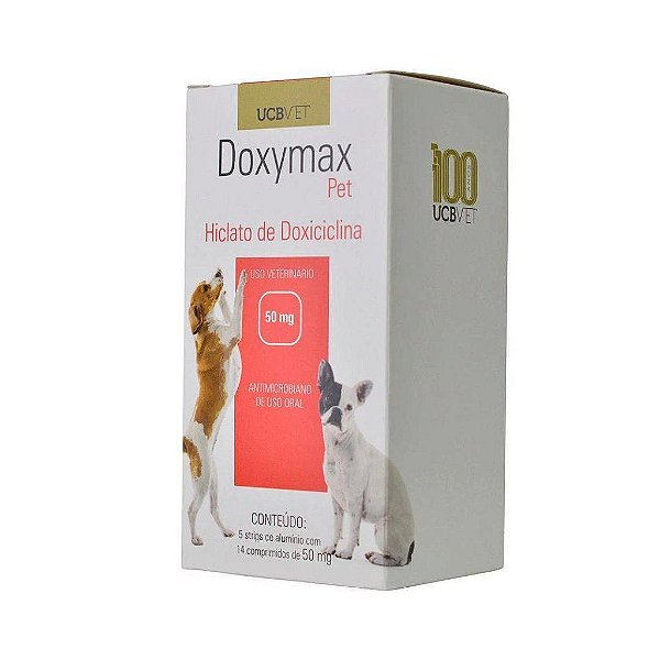 Doxymax 50 Mg Com 14 Comprimidos - UCBVet - Kajavet Farmácia Veterinária