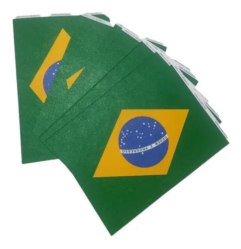30 BANDEIRA BRASIL PAPEL COPA MUNDO FUTEBOL ELEIÇÃO 14X21CM - Loja do ...
