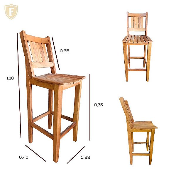 Kit com 6 Banquetas Rústicas Canastra em Madeira Maciça de Demolição ...