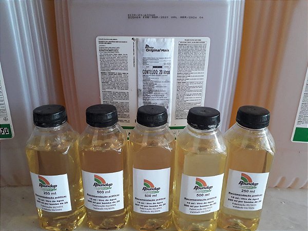 Herbicida Roundup Original 500 ml - Composição Glifosato 48% Mata Mato ...