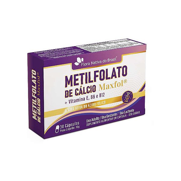 METILFOLATO DE CALCIO (MAXFOL) + ASSOCIACOES 30 CAPS CX/24 - FLORA ...