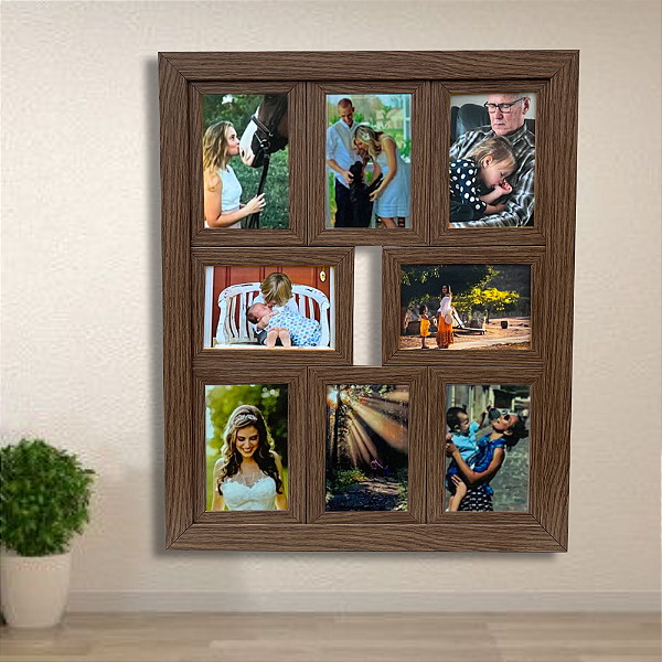 Painel 8 Fotos 10x15 Com Vidro Quadro de Fotos Sala Parede - Bela ... Painel 8 Fotos 10x15 Com Vidro Quadro de Fotos Sala Parede - Bela ...