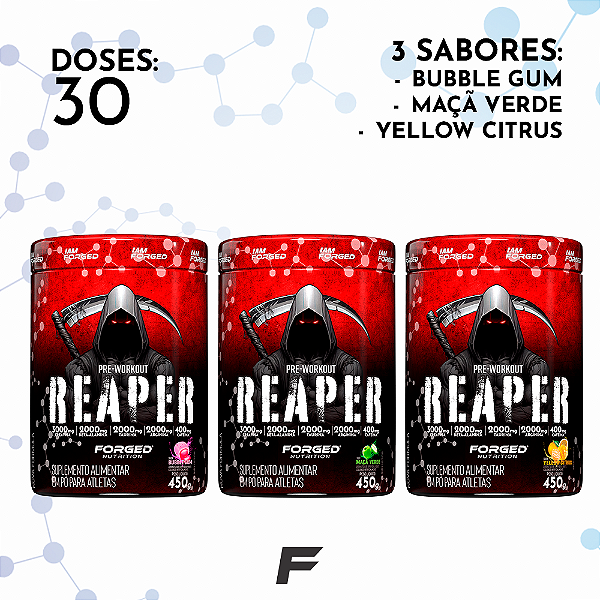 Reaper Pre-Workout 450g Cafeína Beta-Alanina Taurina Arginina - Forged ...