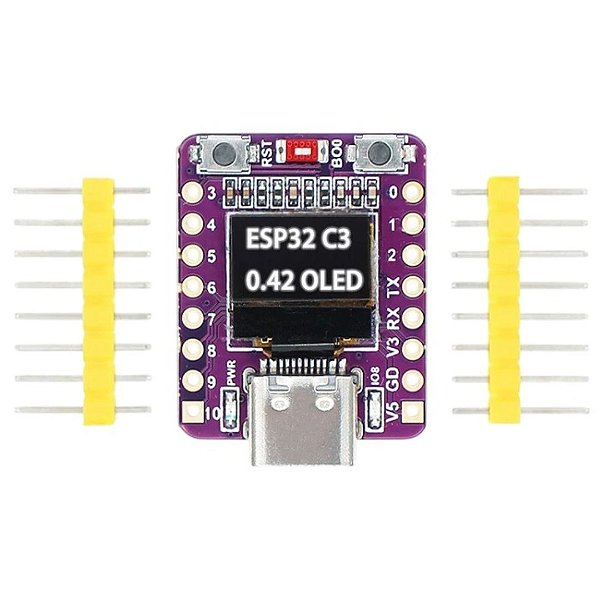 Módulo ESP32-C3 0.42" OLED – Conectividade WiFi + Bluetooth, USB Tipo ...