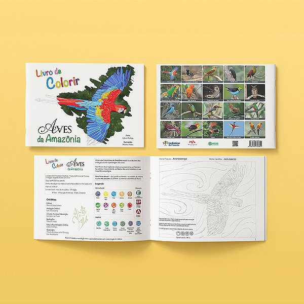 Livro de Colorir - Aves da Amazônia - Aves e Fotos Editora