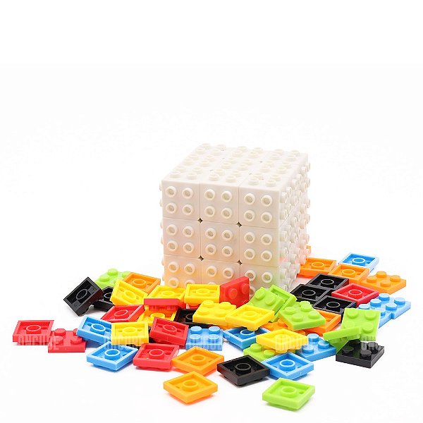 Cubo Mágico 3x3x3 Building Blocks Fanxin Branco - "LEGO" - Oncube: os ...
