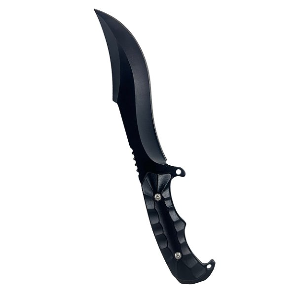 Faca Tática Full Tang com Lâmina Curva Preta - LOJA WWART - Tático ...