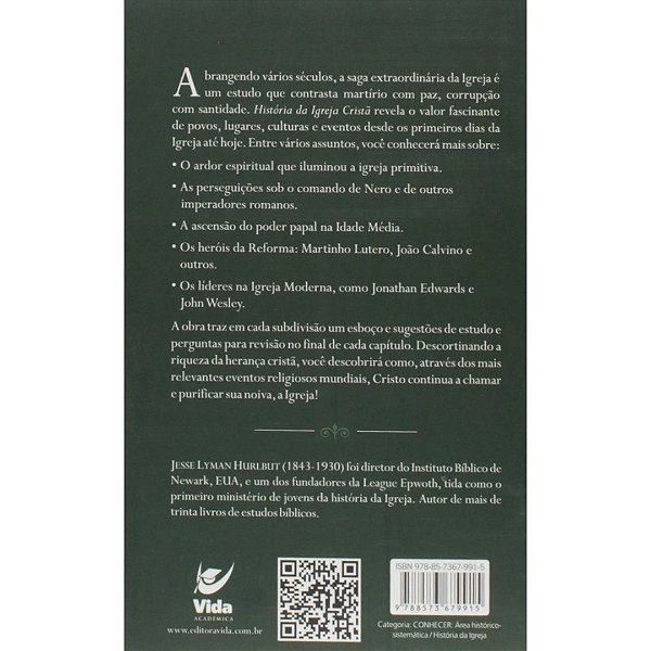 História da Igreja Cristã, Jesse Lyman |100% Cristão - 100% Cristão ...