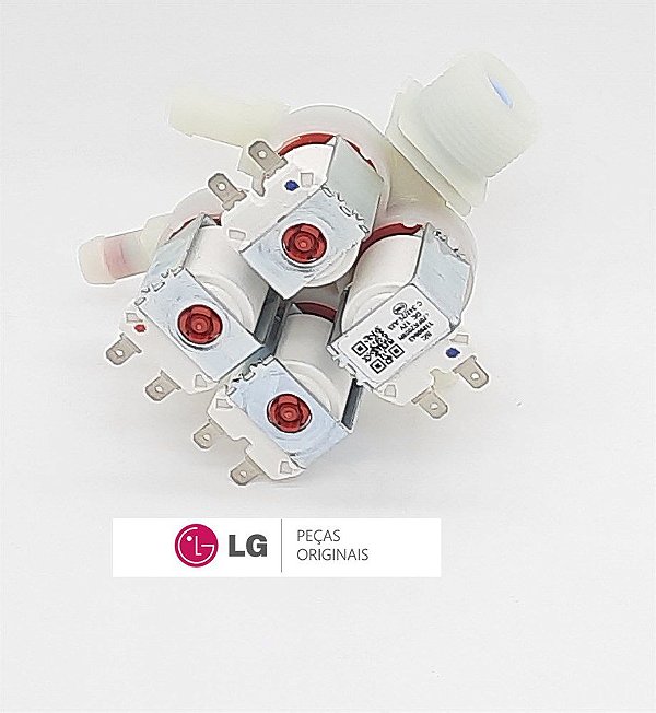 Válvula entrada de agua 4 vias 12v lava e seca LG 5220FR2008N ...