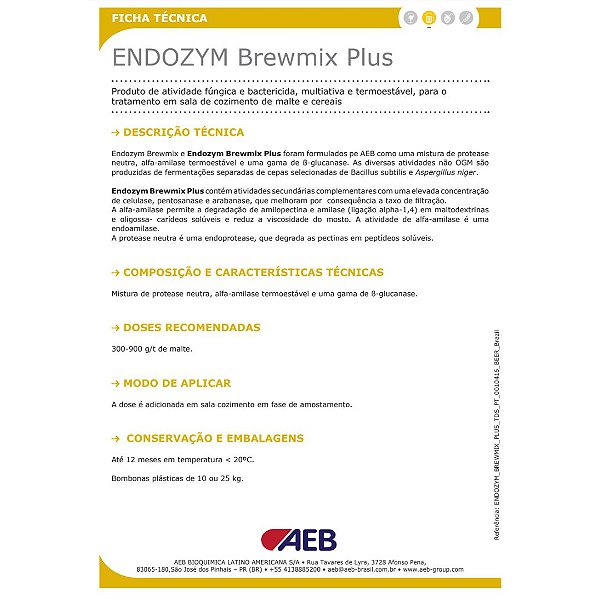 Enzima Endozym Brewmix Plus 100g - Piquiri Brewshop - Loja De Lúpulos ...