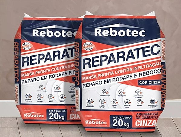 Impermeabilizante Reparatec Rebotec 20kg - Umidade ou infiltração ...
