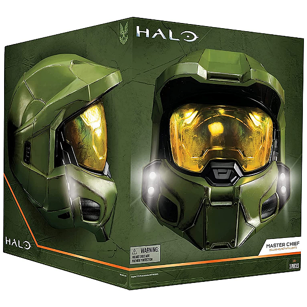 Capacete Master Chief Halo c/ Suporte e Luzes LED Escala 1:1 - Game Games - A Loja Mais POP do ...