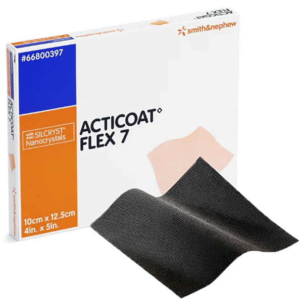 Curativo Acticoat Flex 7 Com Prata 10cm X 12,5cm - Smith & Nephew - RareMed Hospitalar